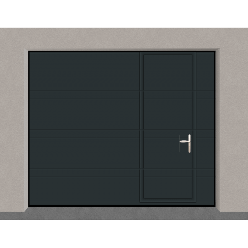 Porte De Garage Sectionnelle Avec Portillon Sur Mesure
